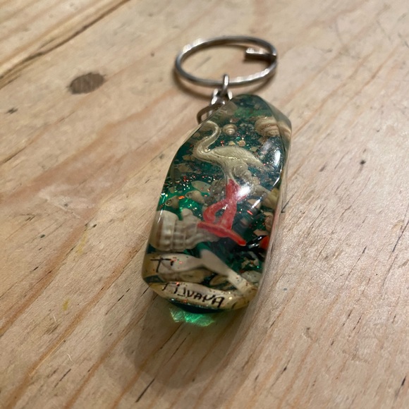 Vintage | Accessories | Vintage Resin White Egret With Shells Keychain ...